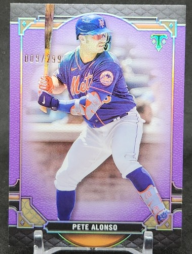 2022 Topps Triple Threads Pete Alonso Purple 9/299 Card #73 New York ...