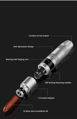 Gravity Knock Screwdriver Set Stubborn Screw Removal Tool Broken Head ...