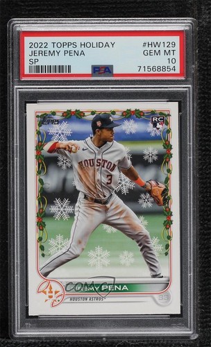 2022 Topps Holiday Mega Box Variation Jeremy Pena #HW129 PSA 10 GEM MT ...