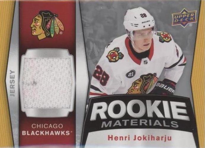 2018-19 Upper Deck - Rookie Materials Henri Jokiharju #RM-HJ (MEM, RC ...