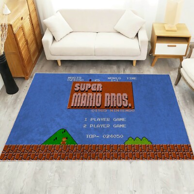 Super Mario Bros Nostalgic 80s Decoration, Nostalgic Rug, 80s Retro ...
