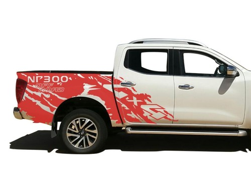 For NAVARA NP300 2014-2019 Trunk Side Decals Mud Splash Sticker Kit 4X4 ...