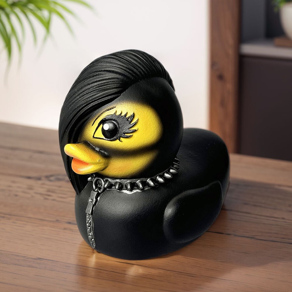 Gothic Duck Sculpture Novelty Punk Animal Figurine Evil Elements for ...