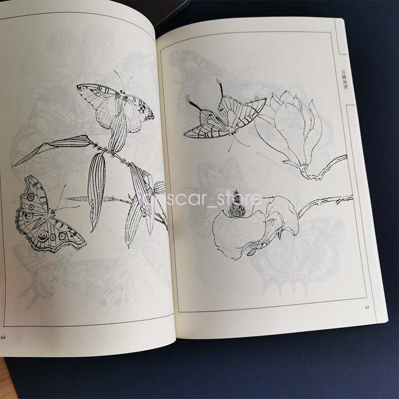 Butterfly Drawing Sketching Manuscript Sheet Tattoo Flash Book Art ...