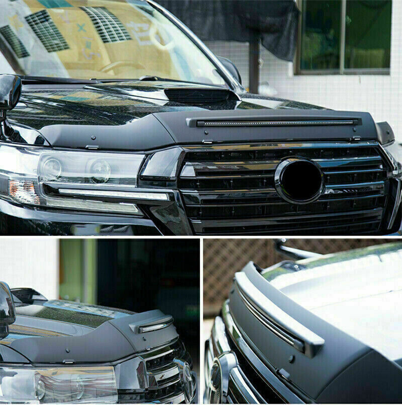 LED Front Bug Shield Hood Protector Bonnet Fits For Land Cruiser LC200 ...
