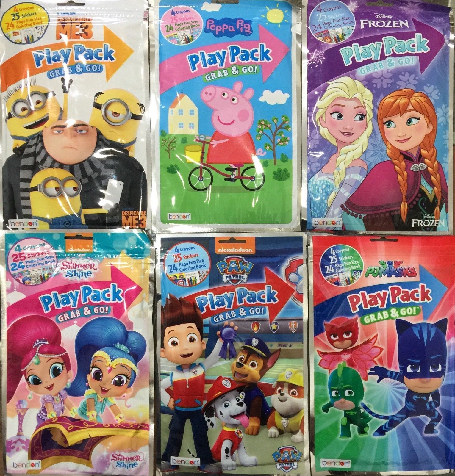 School supplies-Grab & Go Play Pack-Frozen/Peppa Pig/Despicable Me3/Paw ...