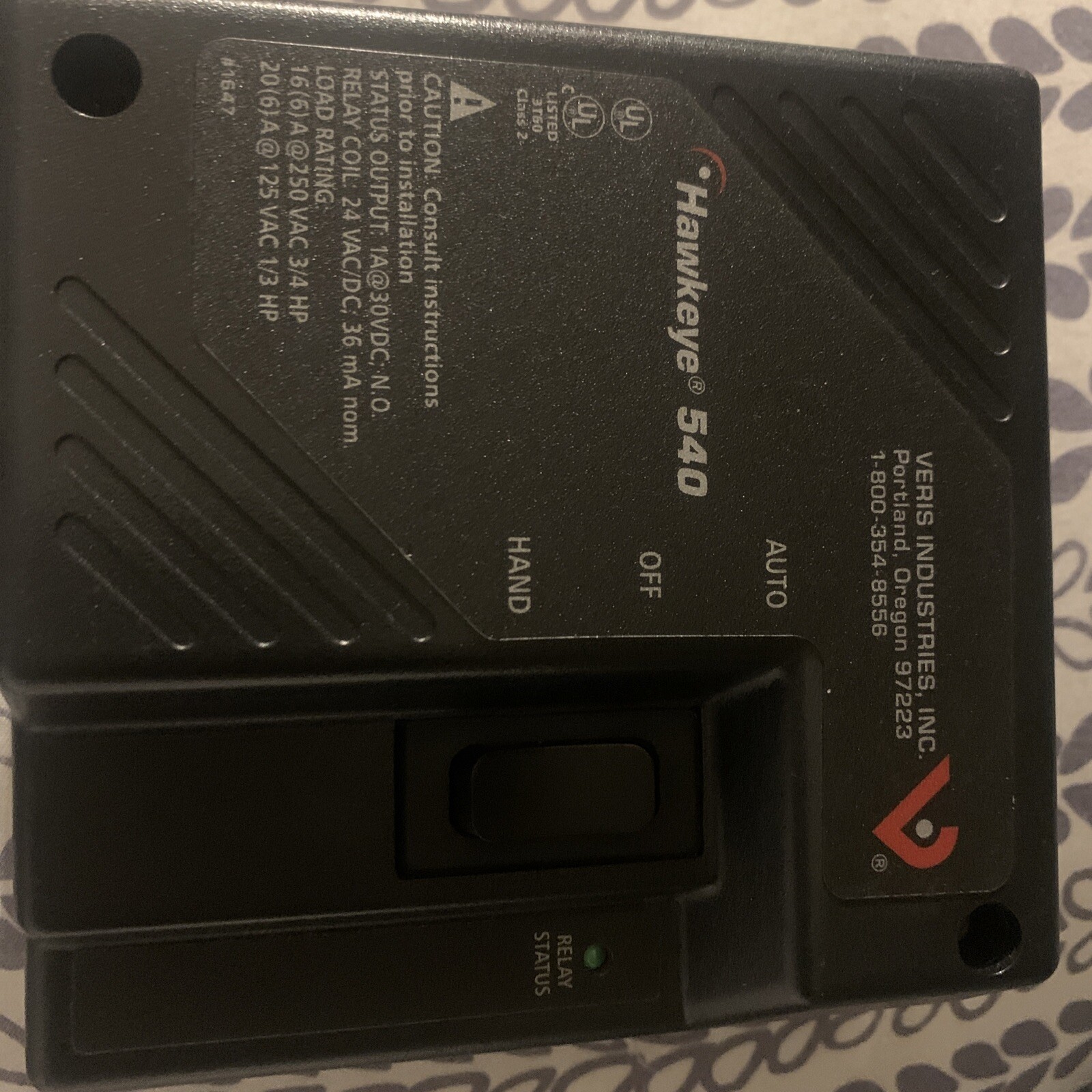 1 NEW VERIS HAWKEYE 540 MOTOR STATUS SENSOR/COMMAND RELAY NNB ***MAKE ...