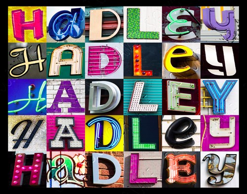 HADLEY Name Poster featuring photos of actual sign letters | eBay