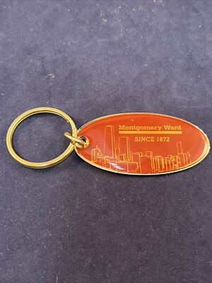 Vintage Maroon Gold Montgomery Ward Since 1872 Chicago Skyline Key ...