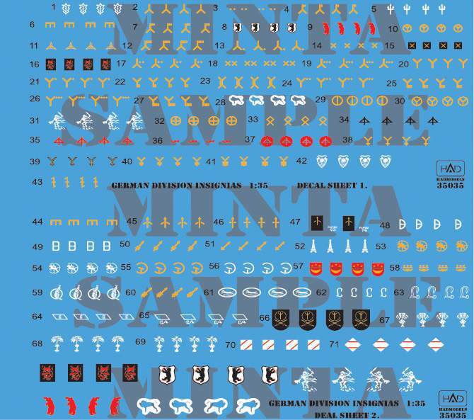 HAD models 035035 1/35 Decal for German ww2 Division Symbols Dubble ...