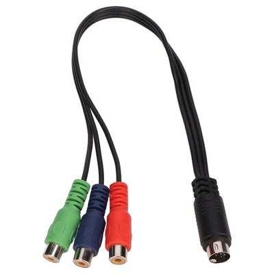 MINI DIN 9 Pin To 3 Cable MINI DIN 9 Pin Male To 3 Female RGB Video | eBay
