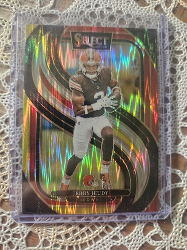 2024 Panini Select - Premier Level Jerry Jeudy #169 Red & Yellow Shock ...