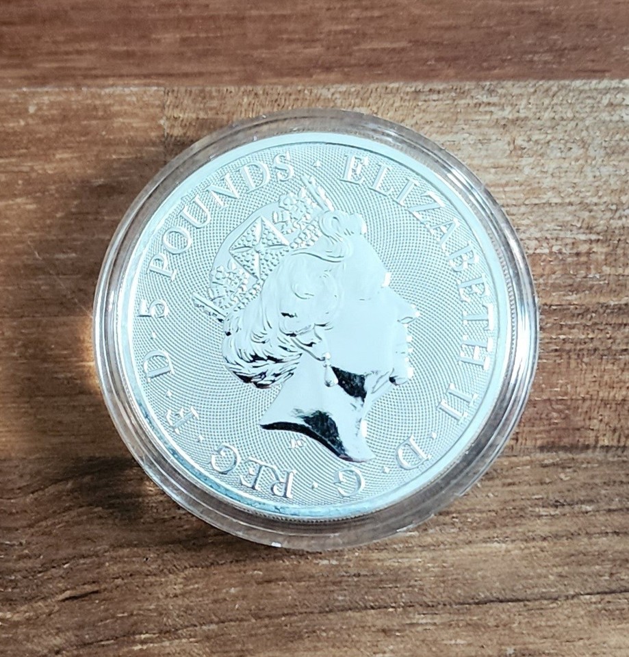 2oz QUEEN'S BEAST Horse Of Hanover Silver Bullion Pristine Condition in ...