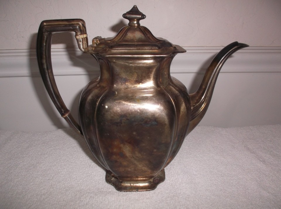 Antique Vintage Sheffield Silverplate EPNS Silver Teapot with Hallmarks ...