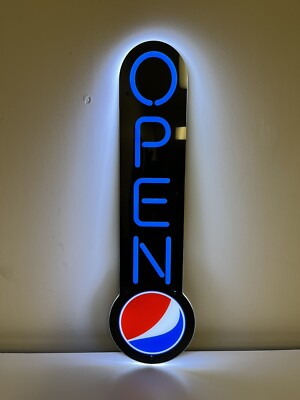 Pepsi LED Sign Vertical Open man cave business sign | eBay