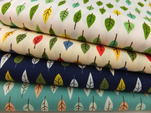 CT Small Leaves Trees 100% Cotton Fabric | eBay UK