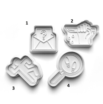 Murder Mystery Crime Cookie Cutter Embosser Stamp Fondant 9x7cm | eBay ...