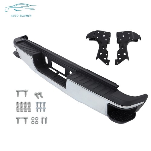 For Silverado Sierra 2500HD 3500HD 2015-2019 Steel Rear Bumper Assembly ...