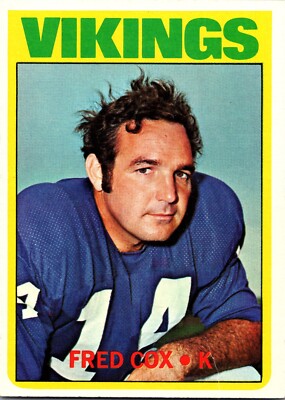 1972 Topps - #194 Fred Cox - Vikings - Creased - See Pics/Desc | eBay
