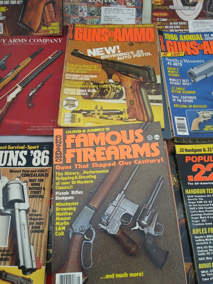 LOT OF 29 GUN MAGAZINES, GUNS & AMMO Magazines,Gun Digest 1952/54 ...