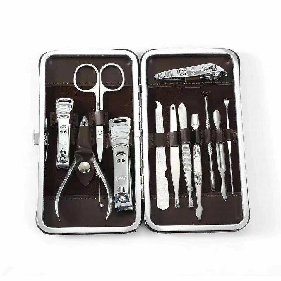 12PCS Pedicure / Manicure Set Nail Clippers Cleaner Cuticle Grooming ...