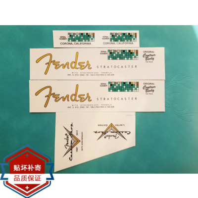2Pcs Waterslide Transfer Decals Sticker For FENDER STRATOCASTER Guitar ...