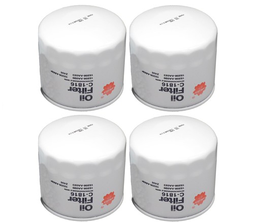 4 X C-1816 Sakura Oil Filter - Fits Isuzu + Subaru Xref: WZ495, LF3692 ...