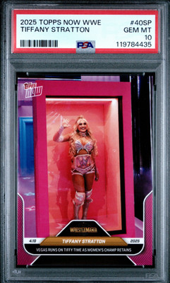 2025 Topps Now WWE WrestleMania 41 Tiffany Stratton #40SP Barbie PSA ...