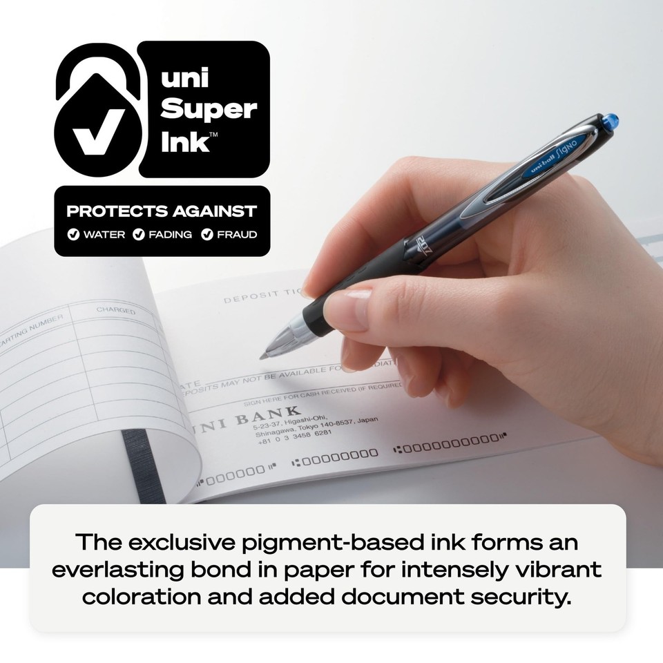 ® 207™ Retractable Fraud Prevention Gel Pens, Medium Point, 0.7 mm ...