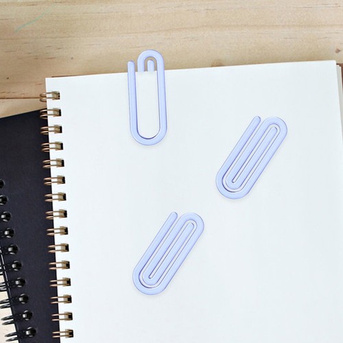 50 Pcs Folder Paper Clip Office Colored Clips Small Assorted Binder ...