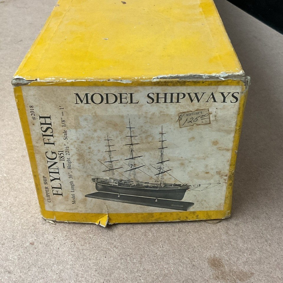 Vintage Model Shipways Clipper Ship Flying Fish - 1851 Wooden Model Kit ...