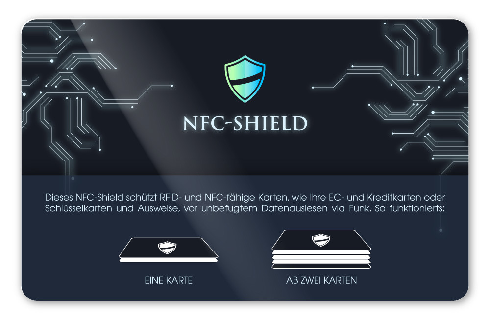 NFC-SHIELD CARDS RFID und NFC Schutz/Blocker Karte für EC- und ...