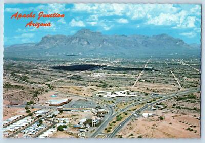 Apache Junction Arizona Postcard Aerial Photograph Showing Shopping ...