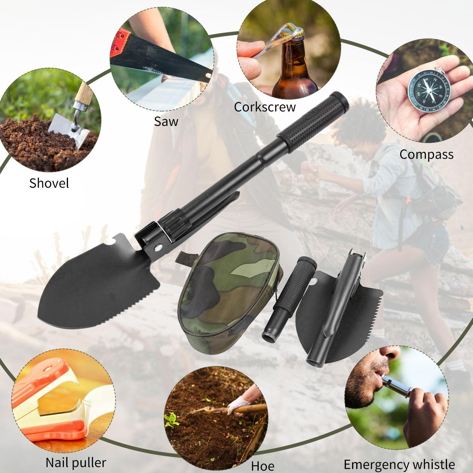 Outdoor Multifunctional Shovel for Camping Survival Carbon Steel Shovel ...