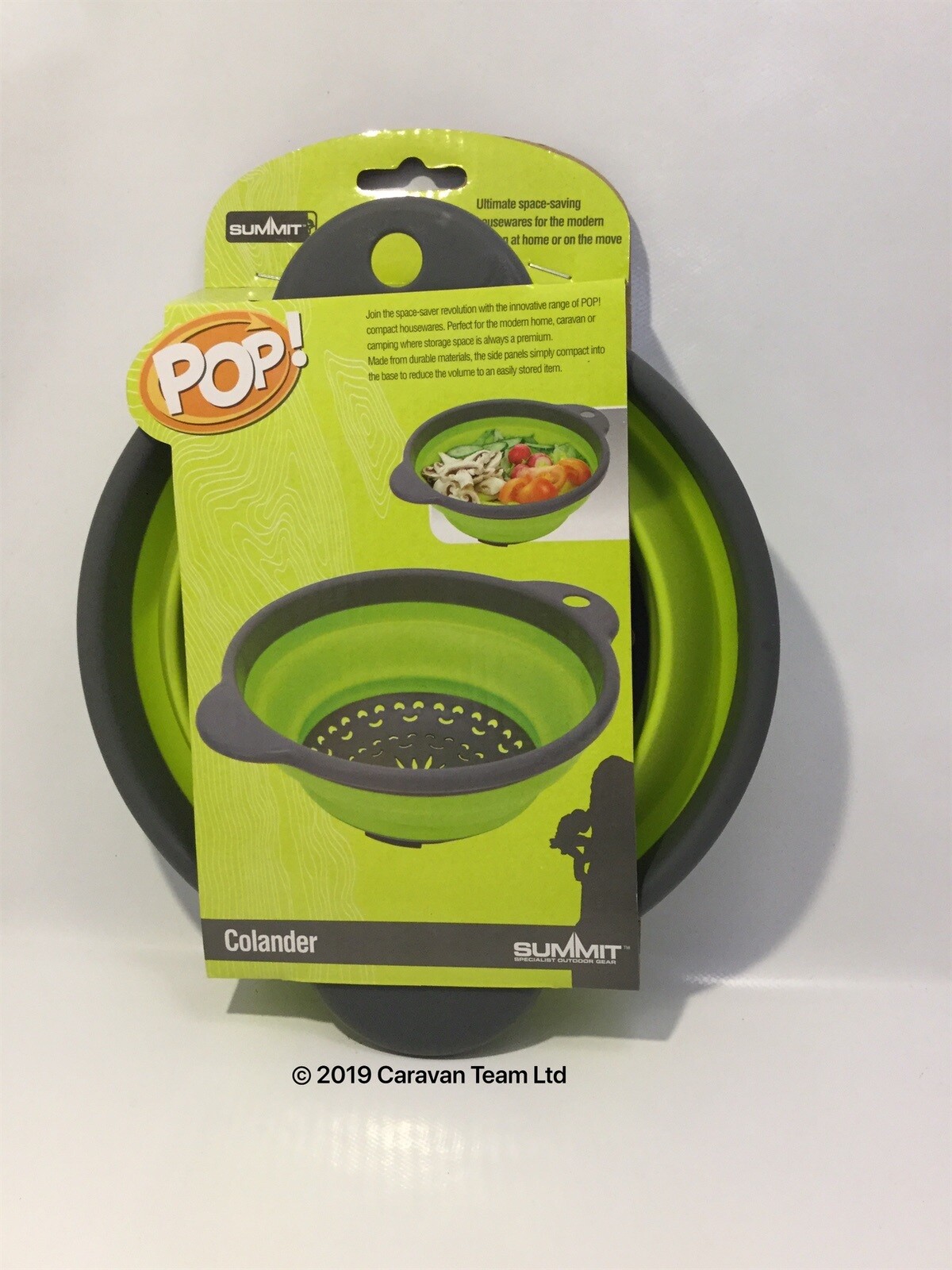 Summit Pop Colander Space Saving Camping Caravan Motorhome Silicone ...