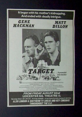 Target (Matt Dillon Gene Hackman) London Showings 1986 Small Poster ...