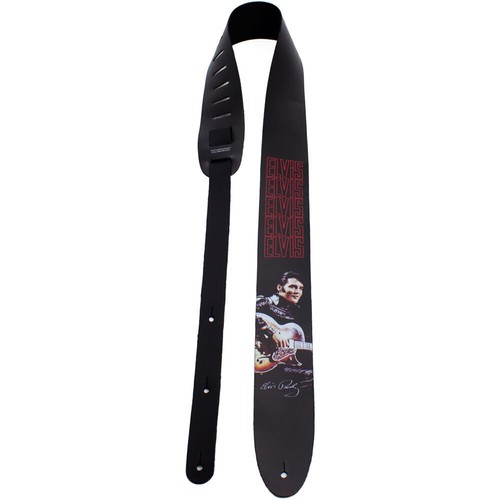 Perris 2.5" Leather Hi-Res "Elvis" Licensed Guitar Strap | eBay Australia