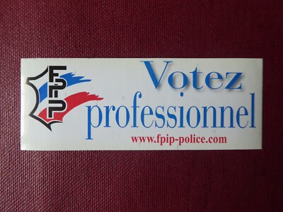 AUTOCOLLANT STICKER AUFKLEBER FPIP SYNDICAT POLICE FRANCE POLIZEI ...