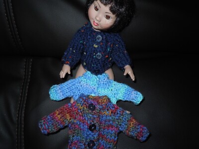 Hand Knit Variegated Sweater fits 10" Ann Estelle Gracie Patsy Tonner ...