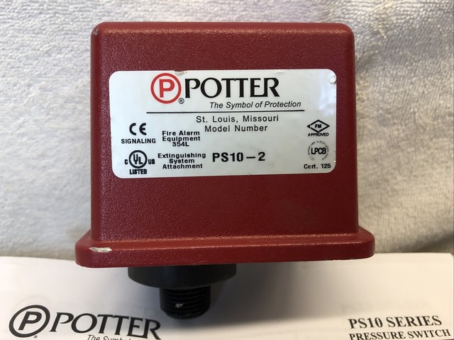 Potter Ps10-2a Water Flow Pressure Switch for sale online | eBay
