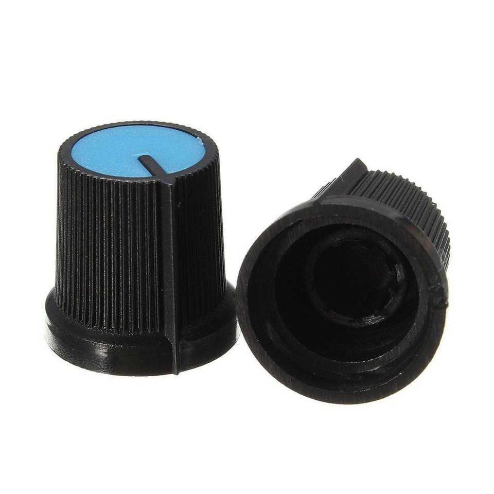 10PCS 6mm Knob Face Plastic for Rotary Taper Potentiometer Hole (Blue ...