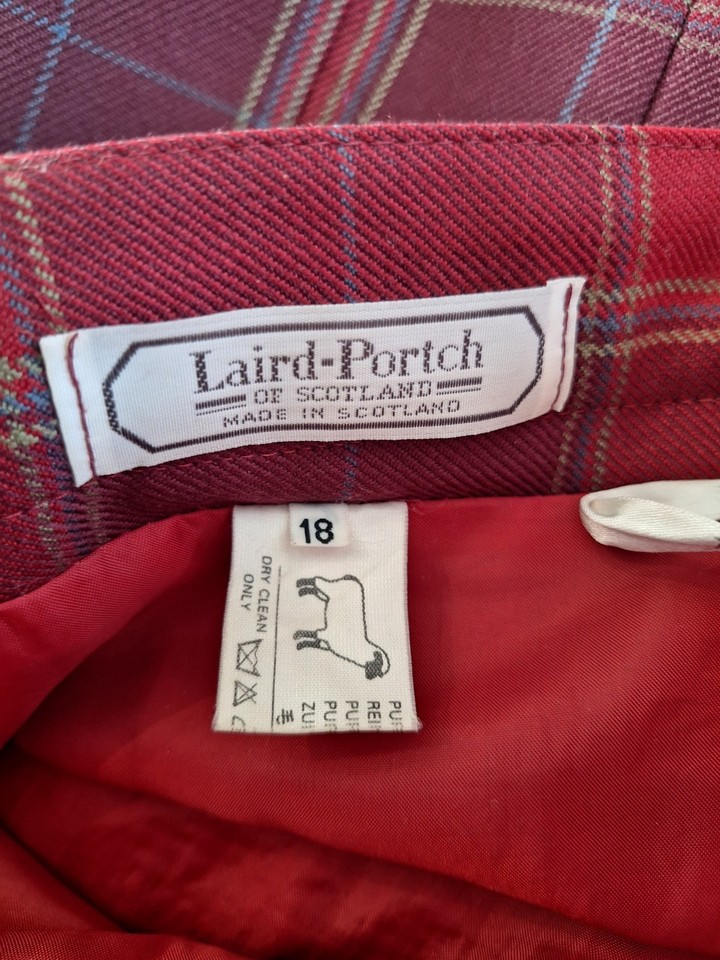 Beautiful Women's Laird Portch Scottish Clan Tartan 100% Wool Kilt ...