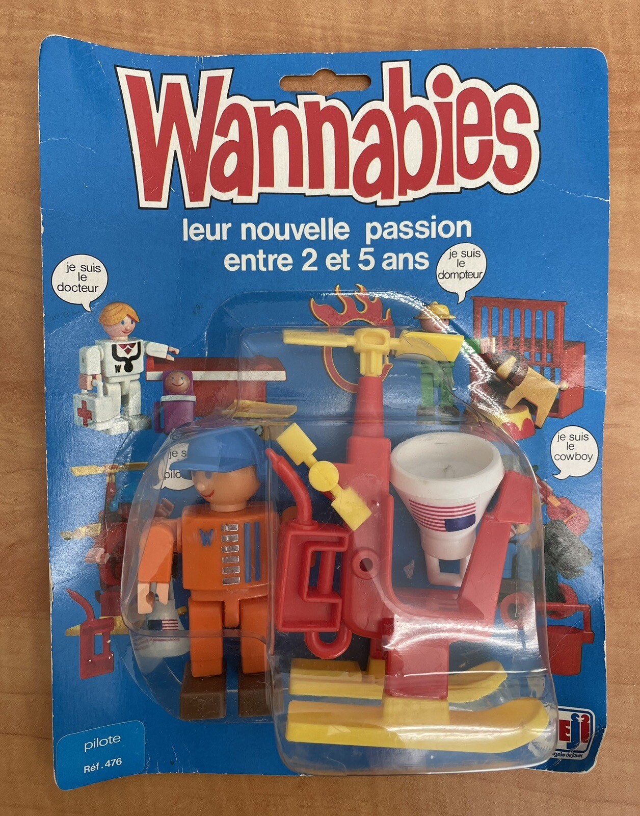Wannabies – Vintage Pilot Helicopter Toy Play Set – Gabriel 1976 | eBay