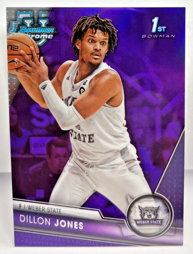 Dillon Jones 2023-24 Bowman Chrome U #1 PURPLE Refractor #'d 377/399 ...