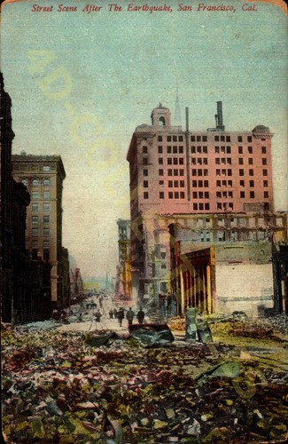 Vintage postcard San Francisco Earthquake Aftermath Scene | eBay