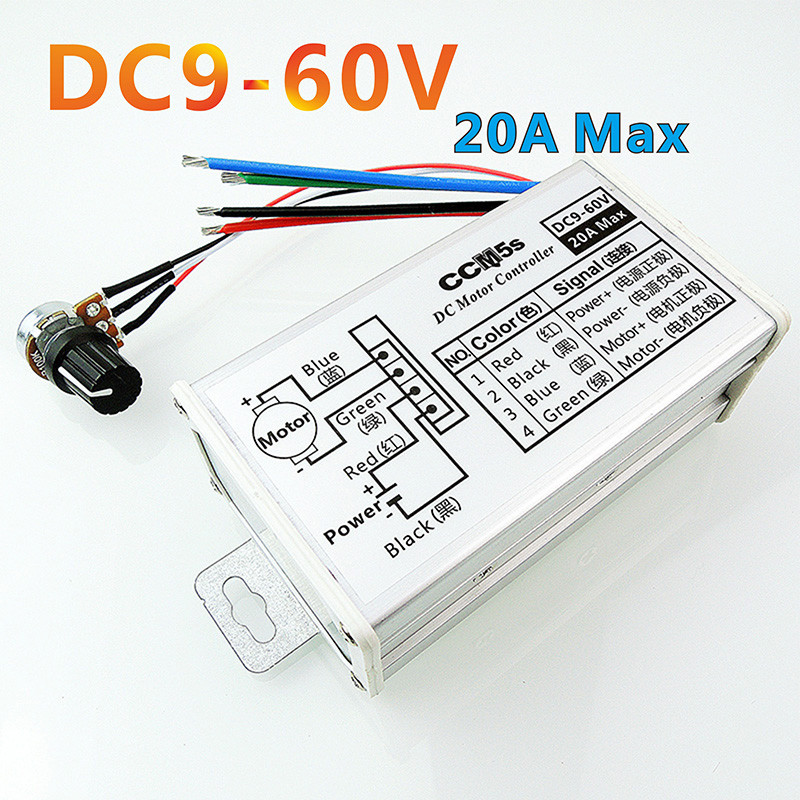 New 12V 24V 48V 20A DC Motor Speed Controller Driver PWM 25KHz | eBay UK