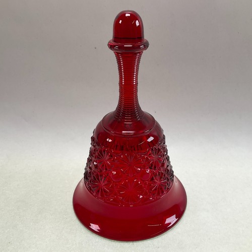 Fenton Ruby Red Daisy & Button Glass Bell - Vintage | eBay