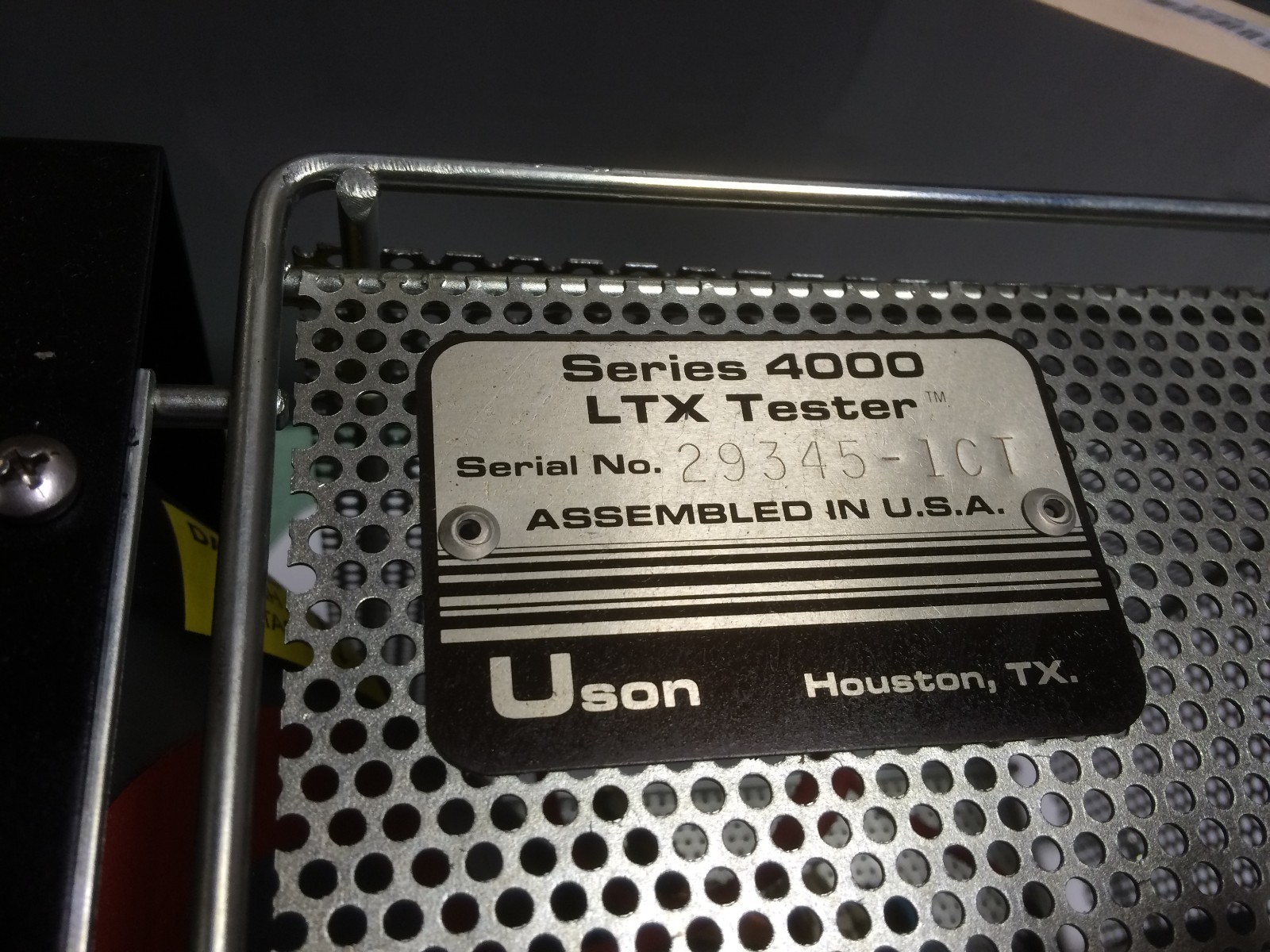 USON SERIES 4000 LTX TESTER,LEAK TESTER ASSEMBLY,MONITOR,486 CPU,88D HD ...