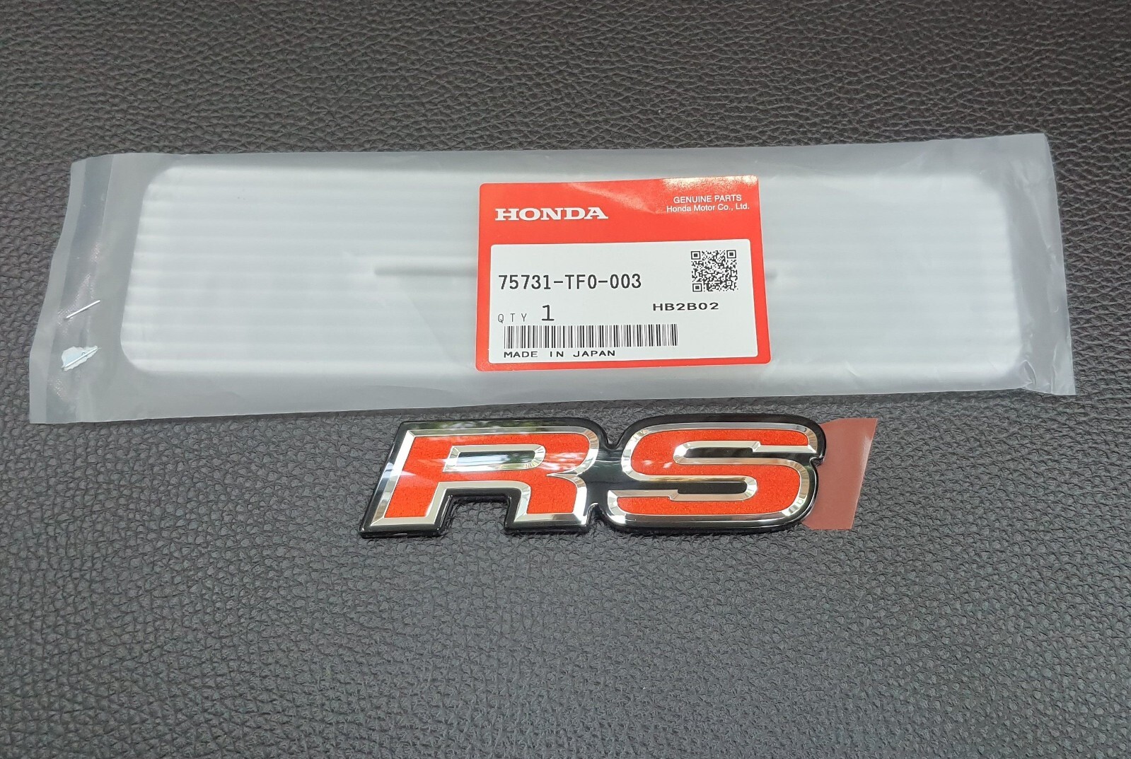 Genuine Honda OEM RS Emblem Badge FIT GE8 Rear JDM 75731-TF0-003 | eBay