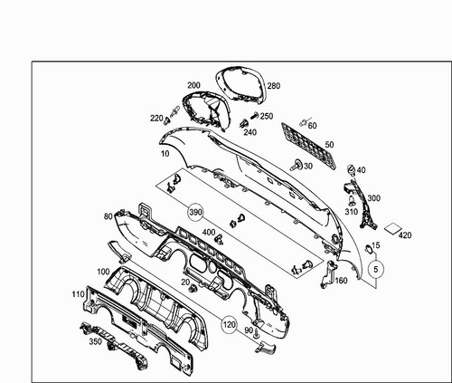 MERCEDES W453 SMART PARAURTI POSTERIORE OEM A4538800040 9797 | eBay